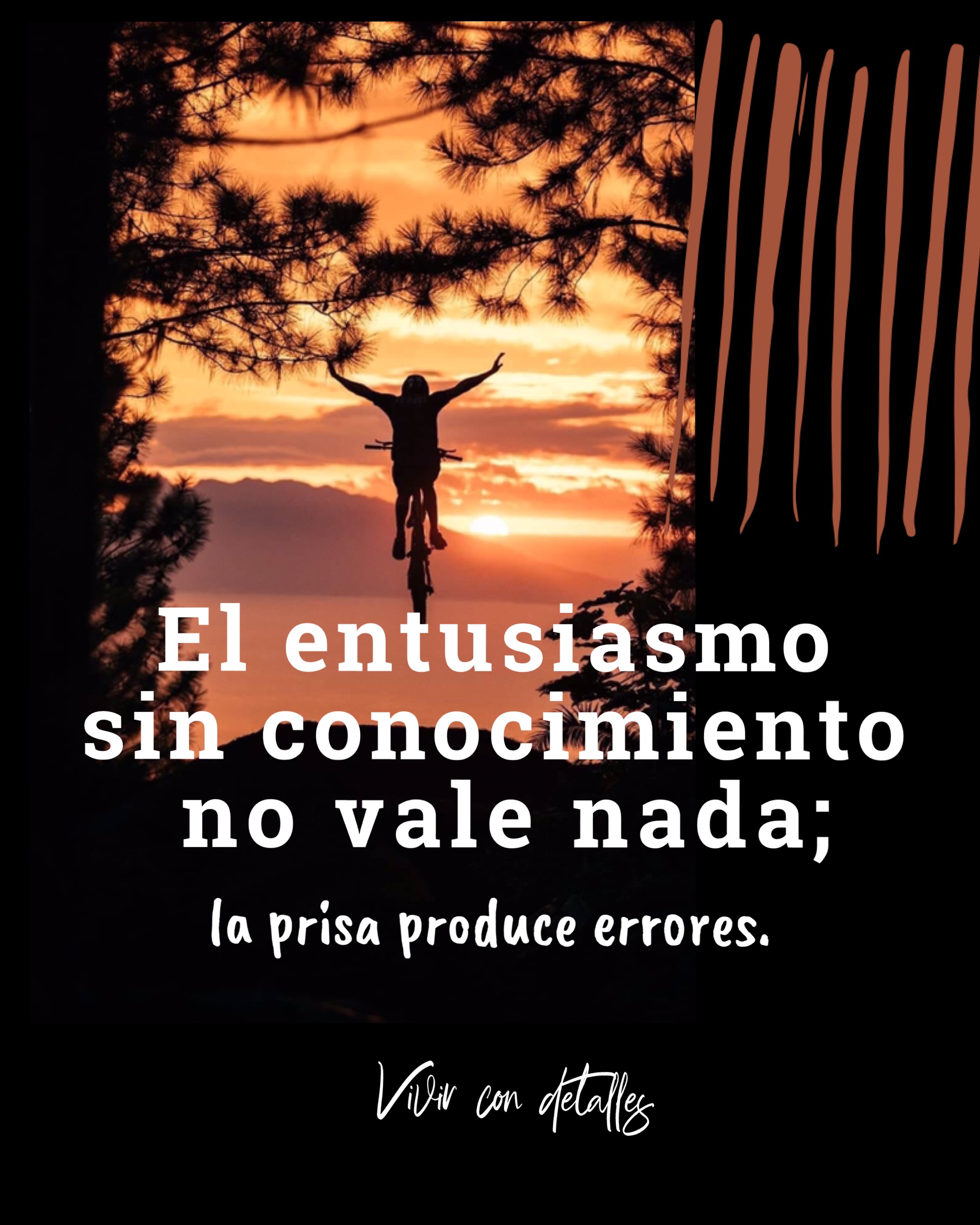 Deja la prisa y actúa con calma – Vivir con detalles